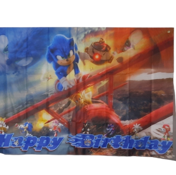 Party Supplies | Sonic Hedgehog Birthday Banner | Poshmark